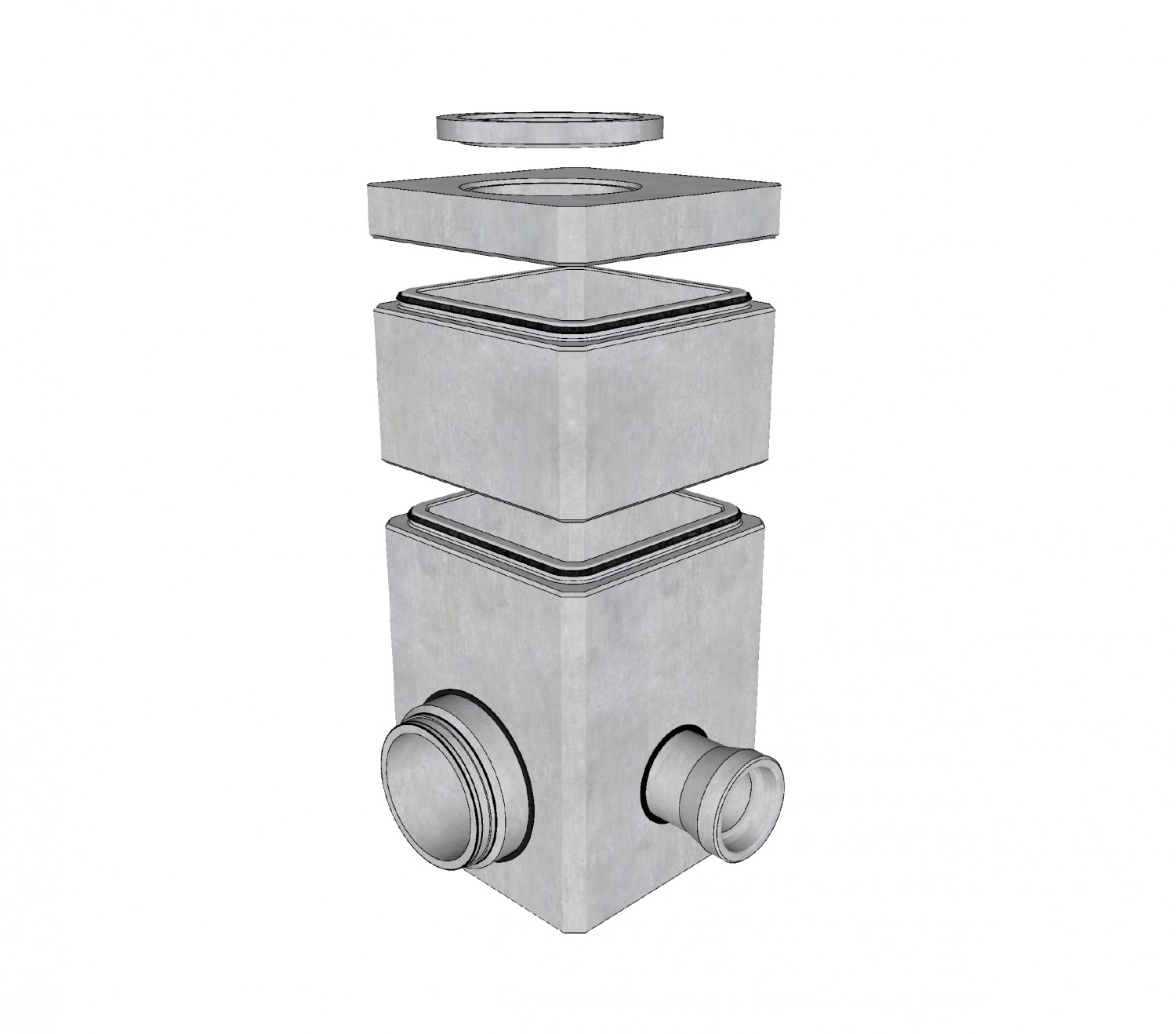 Rechthoekige betonnen inspectieputten of toegangsputten - Lithobeton ...