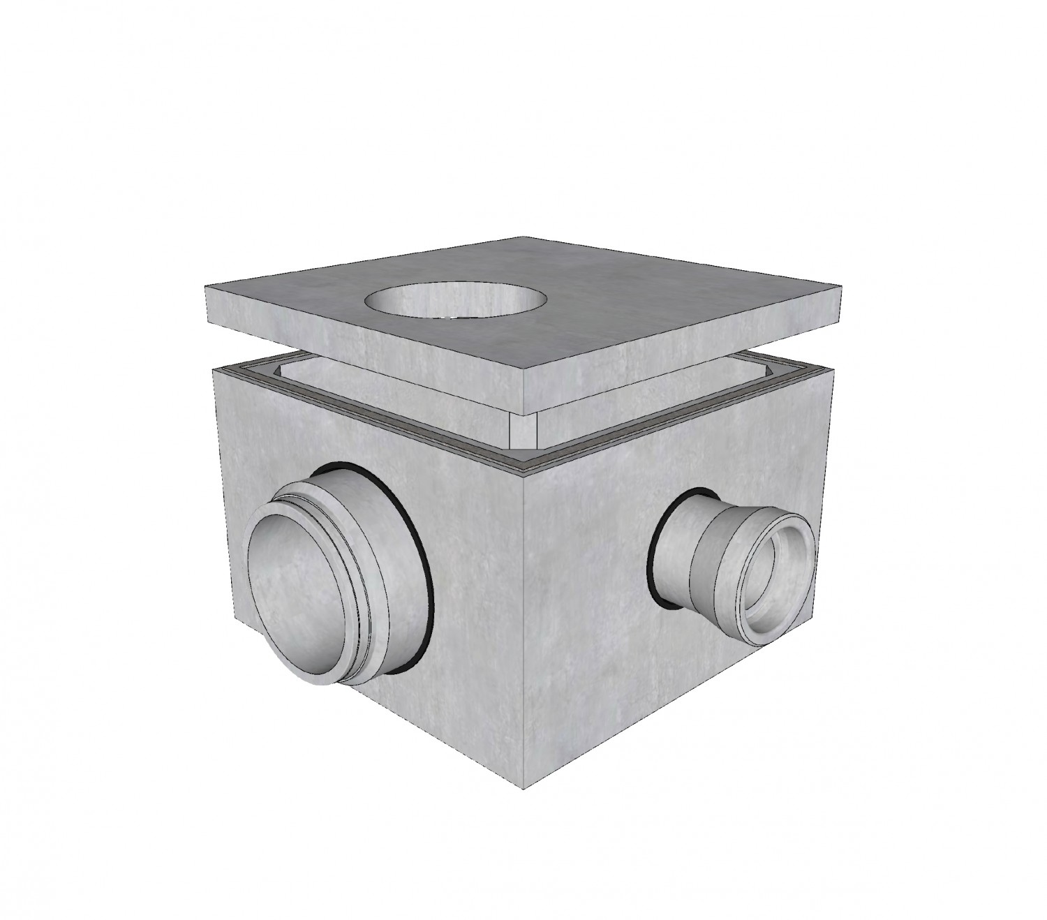 Rechthoekige betonnen inspectieputten of toegangsputten - Lithobeton ...